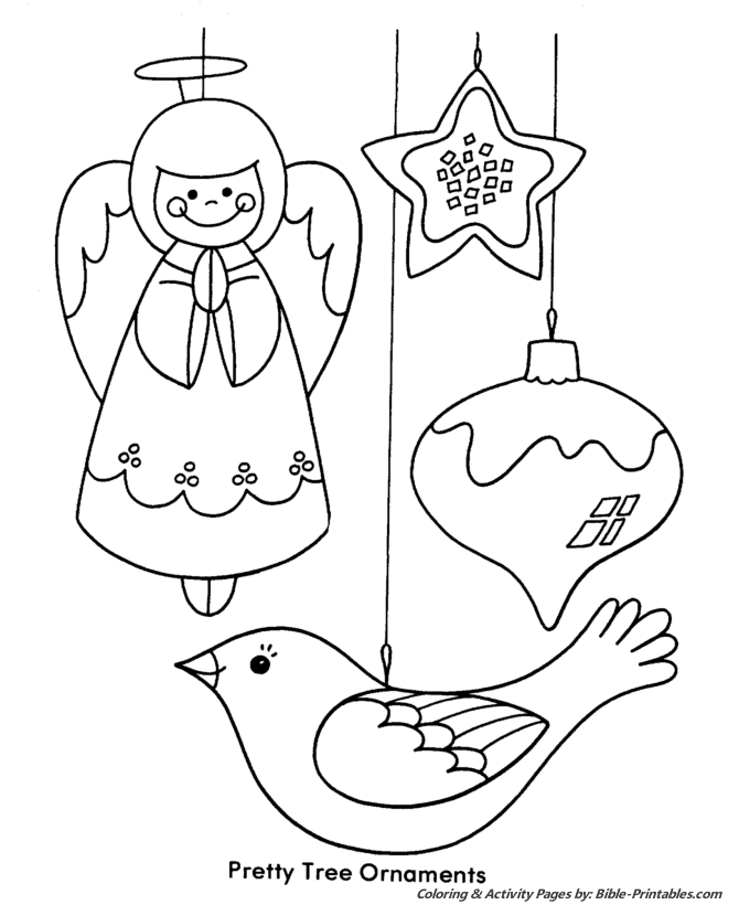 Christmas Kids Coloring Pages Pretty Tree Ornaments