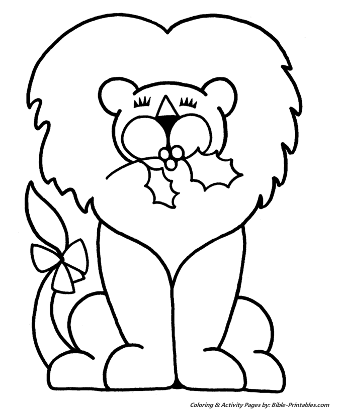 Easy Pre K Christmas Coloring Pages Christmas Lion