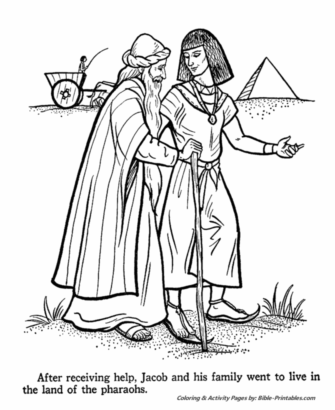 Joseph Bible Story Coloring Pages Joseph Bible Story Coloring Pages